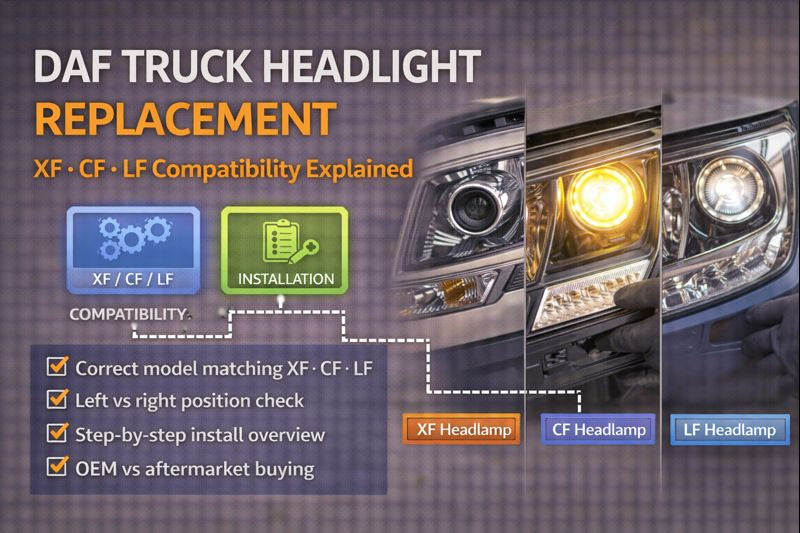 DAF Truck Headlight Replacement Guide | XF CF LF Compatibility – XKLAMP